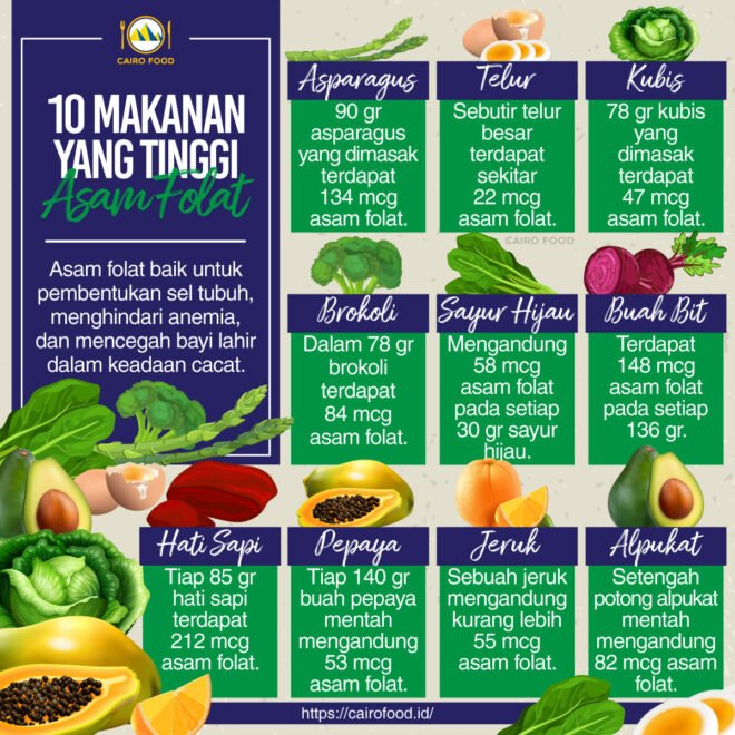 10 Makanan Yang Mengandung Asam Folat Tinggi - Cairo Food 10 Makanan Yang Mengandung Asam Folat Tinggi - Cairo Food