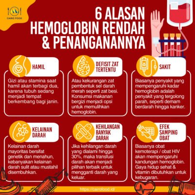 6 Alasan Hemoglobin Rendah Dan Penanganannya - Cairo Food