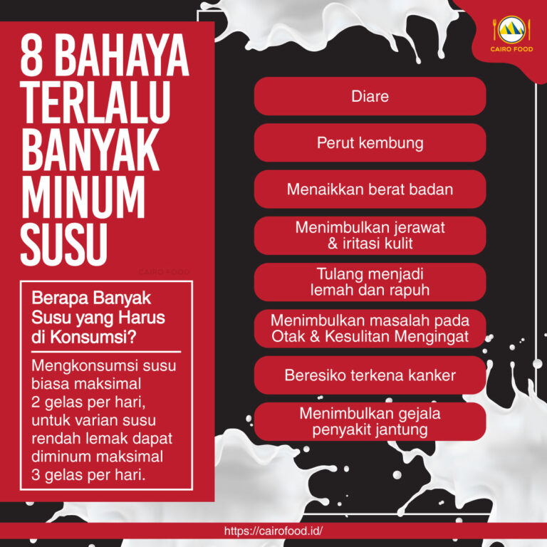8 Bahaya Jika Terlalu Banyak Minum Susu - Cairo Food
