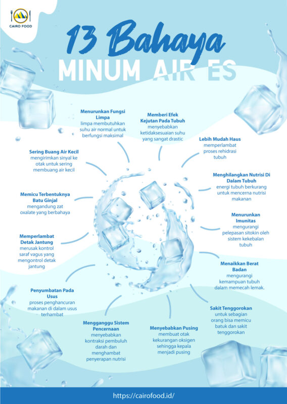 13 Bahaya Minum Air Es Bagi Kesehatan - Cairo Food